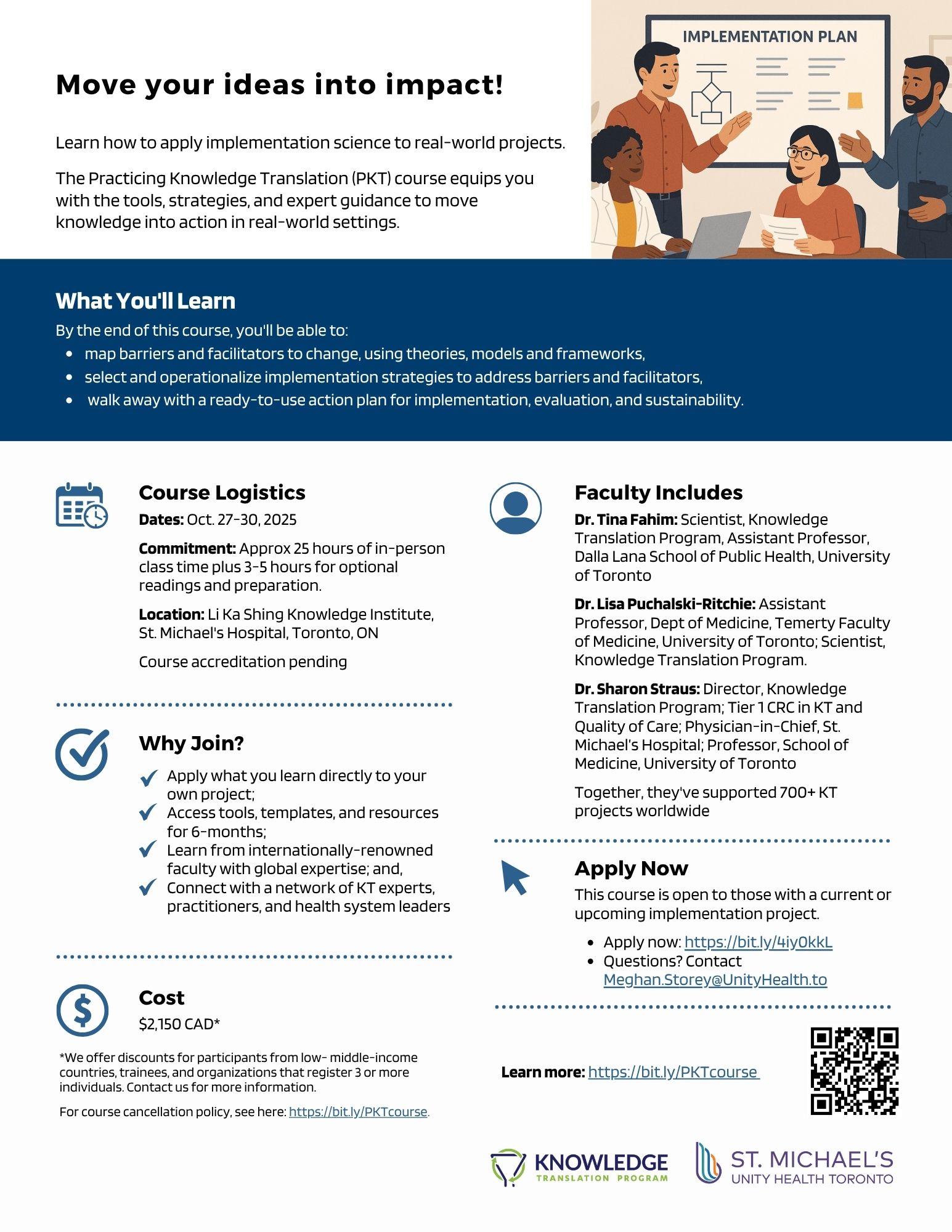 Apply now! Practicing Knowledge Translation in-person workshop